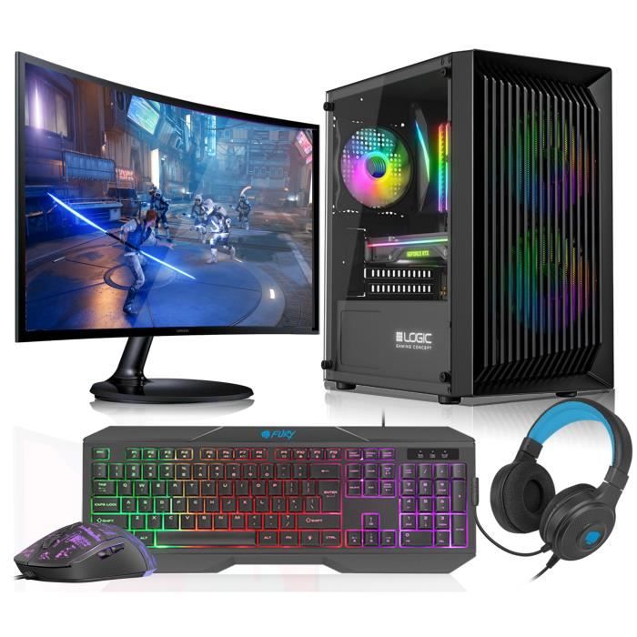 Kit Gaming VIST Ryzen 5 - RAM 16Go - RTX 3050 - SSD 1To M.2 - LCD 24 ...
