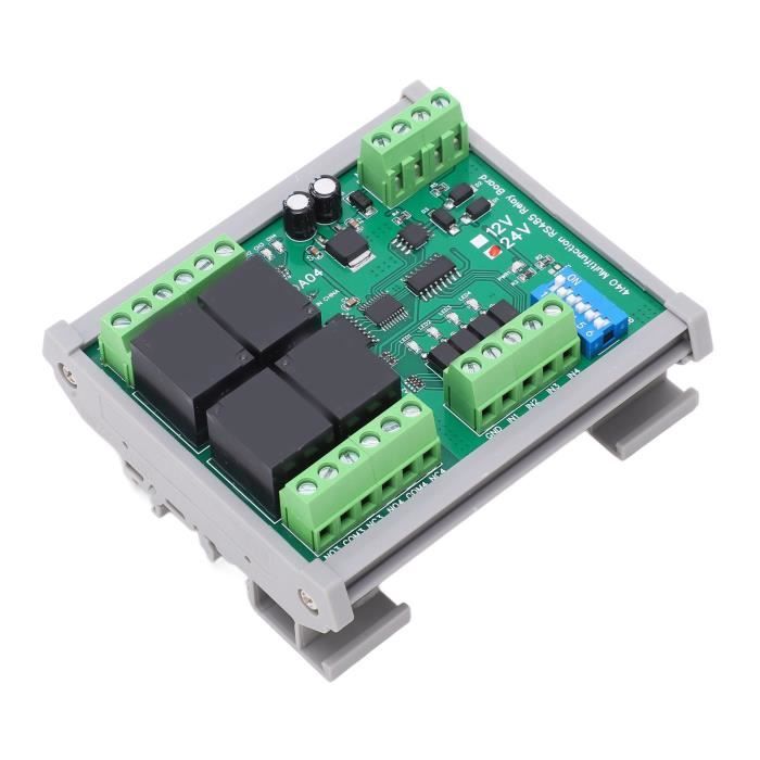 Yosoo Module Relais 24v Module De Relais Rs485 Carte Pcb Rtu 4 Canaux