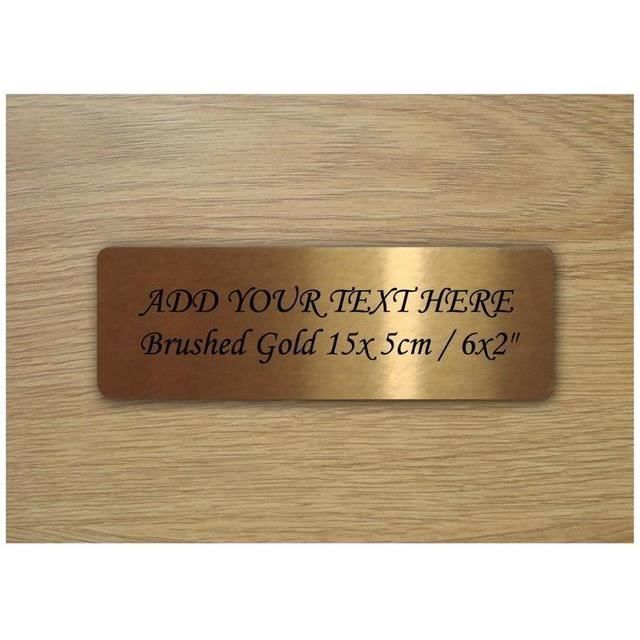 PLAQUE DE PORTE,15X5CM--Signe rectangulaire doré brossé de 5MM, numéros ...
