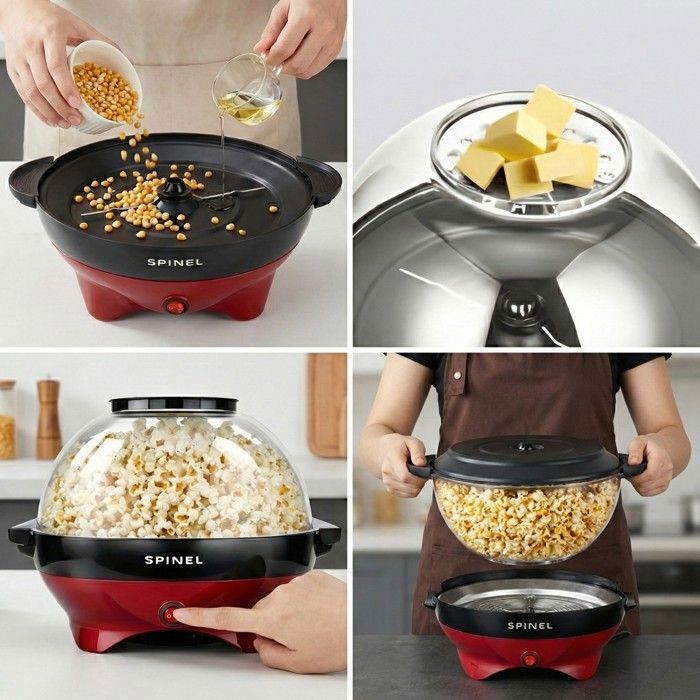 Spinel Machine a Pop Corn - Appareils à Pop Corn 5,5 L Pour la Maison ...