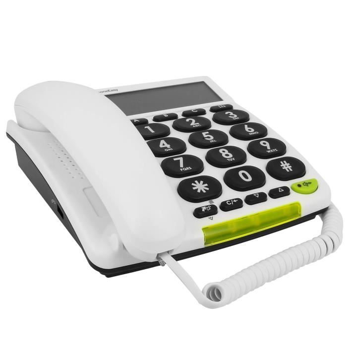 Téléphone filaire Doro PHONE EASY 312CS - Cdiscount Téléphonie