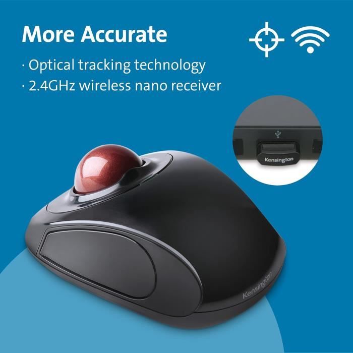 Orbit Mouse - Souris Trackball Sans Fil Compacte Et Portable, Pour Pc ...