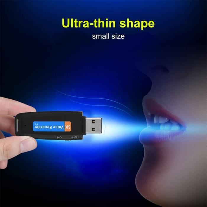 DICTAPHONE,Black--Mini Dictaphone USB, petit disque U, enregistreur ...