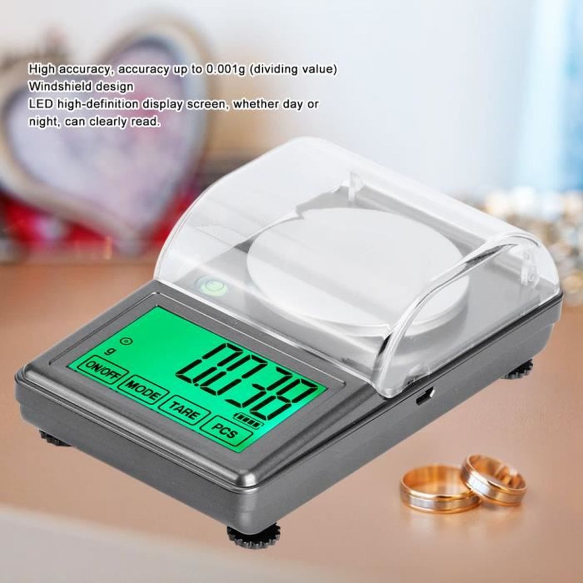 SURENHAP Balance de bijoux 50g/0.001g Mini Échelle de Bijoux Numérique Haute Précision Balance ...