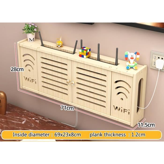 Étagère Murale Pour Decodeur Support Box Internet Rangement Boîte Mural ...