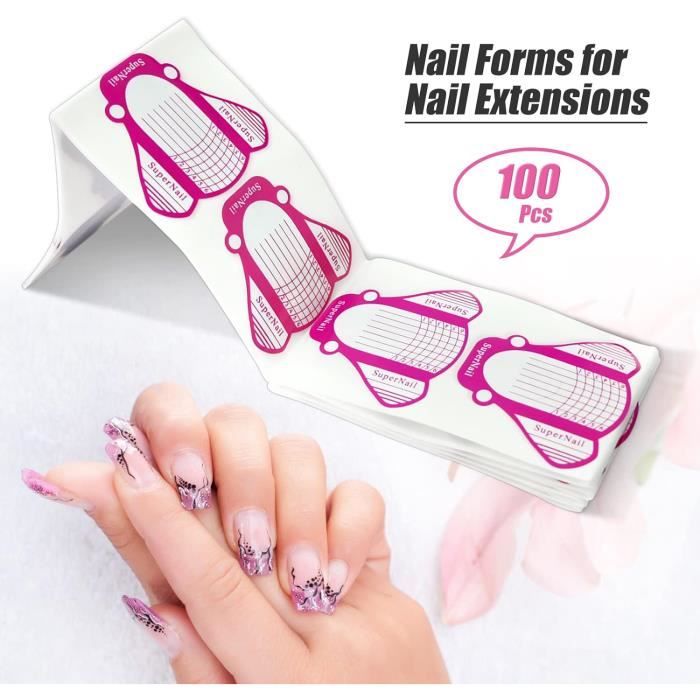 Chablon Ongle, 100 Pièces Chablon Papier Pour Gel Nails Art, Auto ...