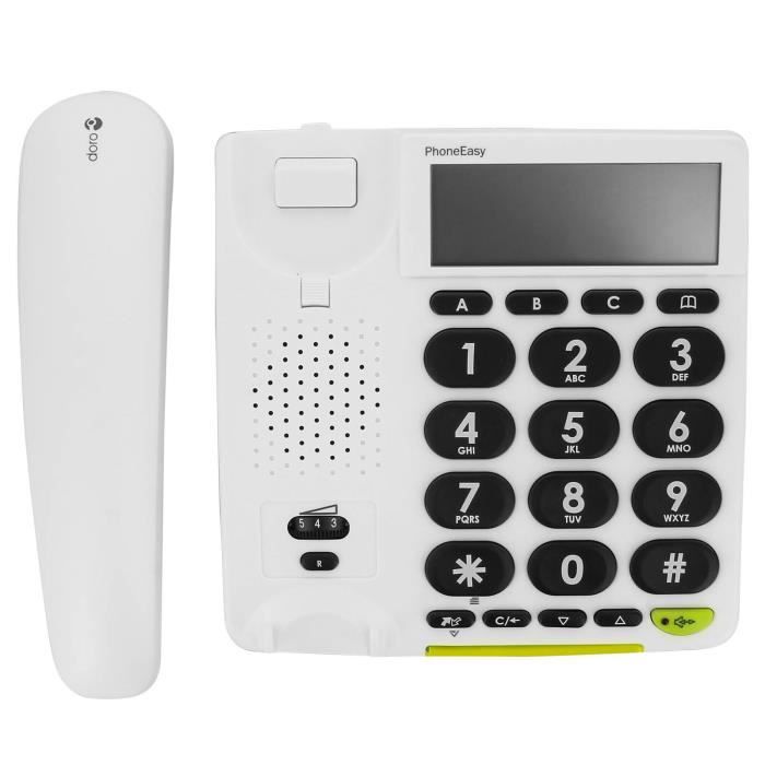 Téléphone filaire Doro PHONE EASY 312CS - Cdiscount Téléphonie