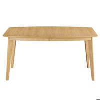 Miliboo - Table à manger extensible ovale blanche et bois clair L150 ...