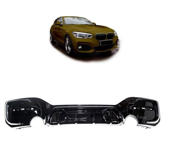 Diffuseur de parechoc arrière M performance noir brillant BMW série 1 F20 F21 phase 2 03/2015 à ...