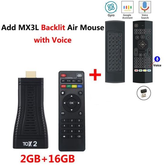 Tox2 ajouter le micro mx3l - Mini boîtier Smart TV DDR4, Android 10, 2 ...