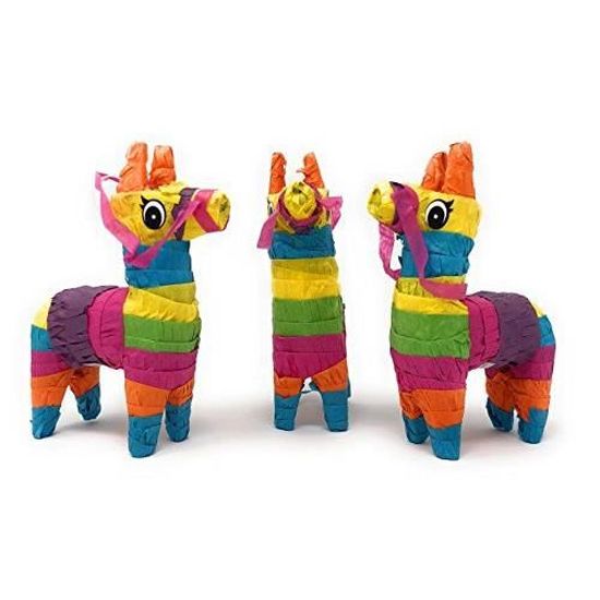 Pack of 3 Mini Donkey Pinatas Cinco de Mayo Pinata Fiesta Decorations ...