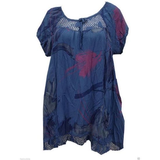 Tunique 42 44 46 48 grande taille Femme dentelle haut mariage soirée ...