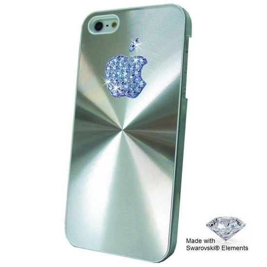 Coque iPhone 5 Swarovski Element logo Apple Saphir - Cdiscount Téléphonie