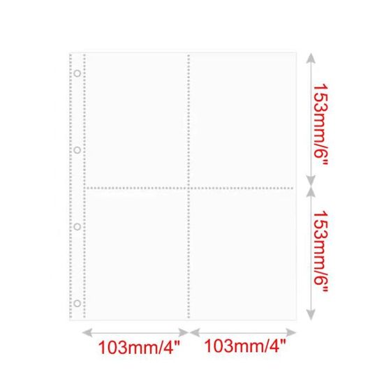 30pcs - 4 poches - Lot de de recharge'album Photo A4, classeur de ...