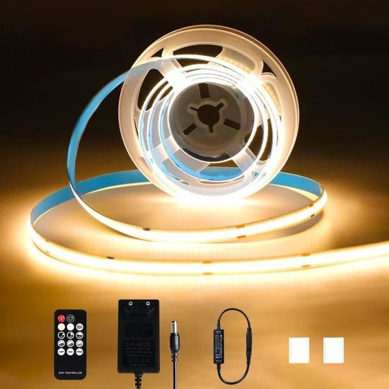 Ruban Led Cob Blanc Chaud 2M 640Leds 12V Cob Light Band 3000K Led Light ...