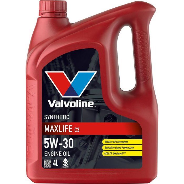 Valvoline Huile moteur maxLife C3 5W-30 4L - Lubrifiant synthétique ...