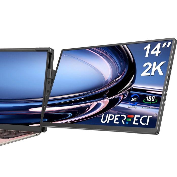 Écran Portable pour Ordinateur Portable, Résolution QHD 2K, Angle de ...