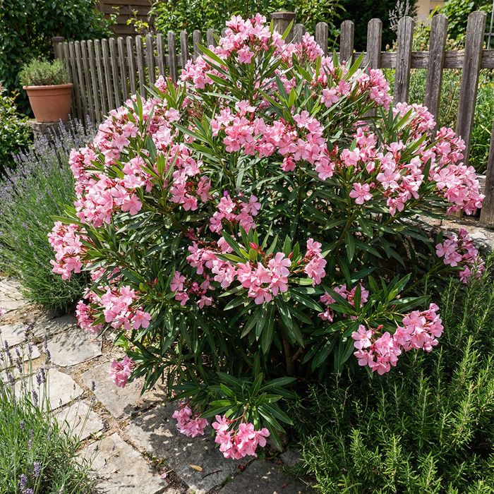 Laurier-rose (Nerium oleander) - Fleurs roses - Plantes jardin ...
