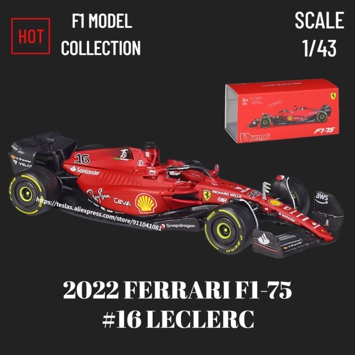 Couleur FERRARI F175 16 nouveau modèle de voiture F1 avec étui et ...