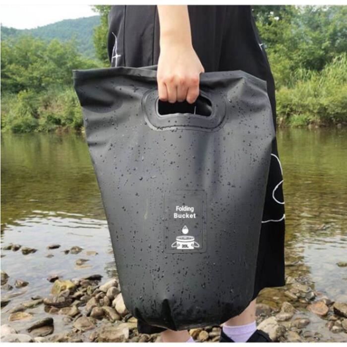 Seau Pliant - AQSACOKIYA - 20L - Étanche - Robuste - Idéal pour Camping ...