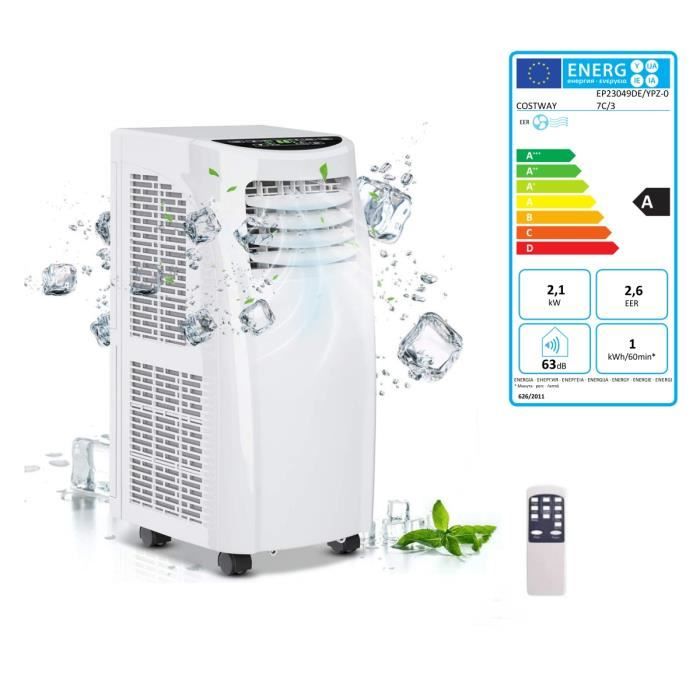 COSTWAY Climatiseur Monobloc Mobile 7000 BTU Programmable 17 à 30 ... COSTWAY Climatiseur Monobloc Mobile 7000 BTU Programmable 17 à 30 ...