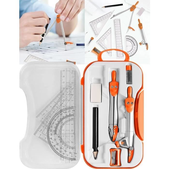 Compas De Mesure Kit De Géométrie Mathématique Rapporteur Boussole ...