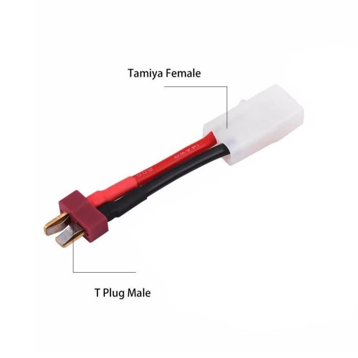 Adaptateur T Plug Femelle-Mâle - Deans T Plug - Connecteur Tamiya ...