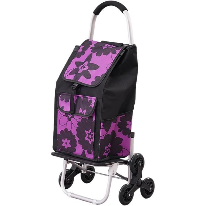 Chariot De Courses Pliable Chariot Monte Escalier Capacité 40 Kg Avec ...