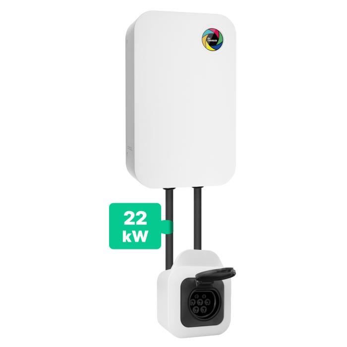 Morec 22kw 32a Monophasé Ve Wallbox Borne De Recharge Affichage Lcd