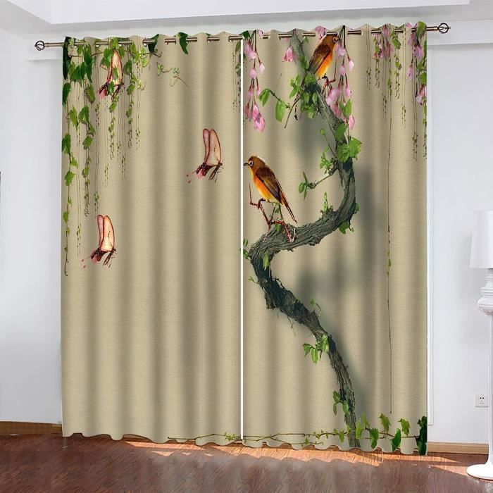 3D Arbre Vigne Papillon Oiseau Motif Thermique Isolant adultes et ...