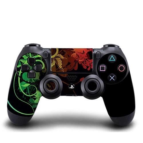 Skin Stickers pour sony PS4 controller (Sticker : Colorful flowers ...