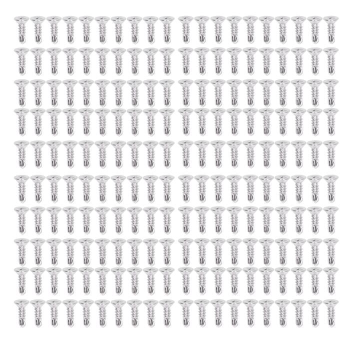 Cikonielf vis perceuse à tête cruciforme 200 pièces vis à tête fraisée ...