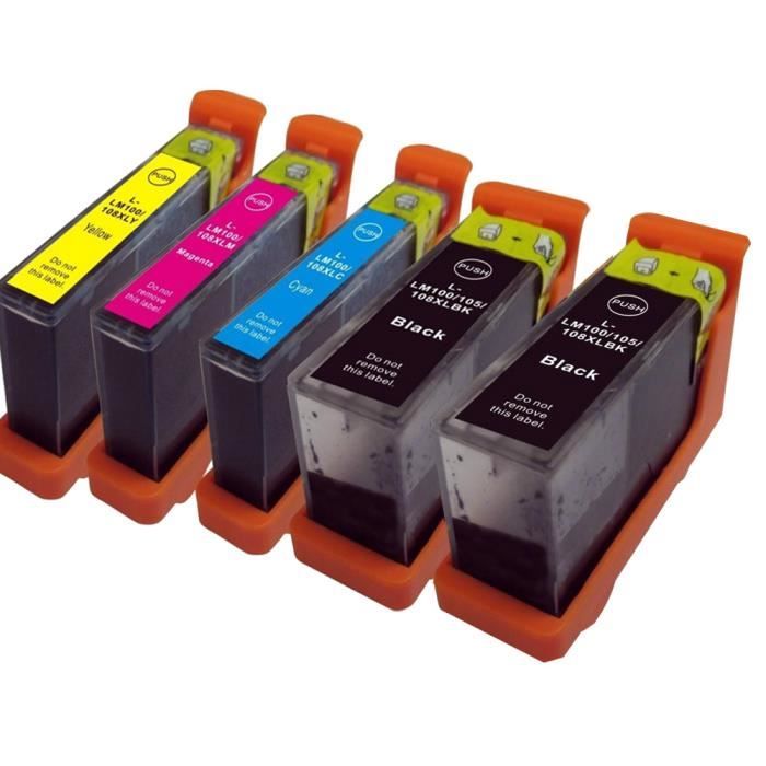 5 ColourDirect Lexmark 100XL Cartouche D'encres Pour Pthetinum 903 904 ...