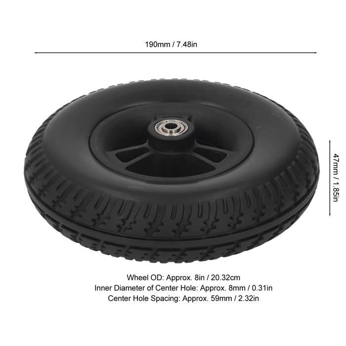DEX roue de fauteuil roulant de 8 pouces Pneu de Fauteuil Roulant 20,3 ...