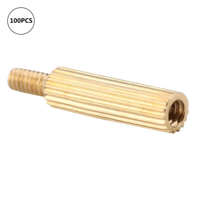 FAN-Entretoise en laiton 100 pièces M2 mle femelle en laiton PCB ...