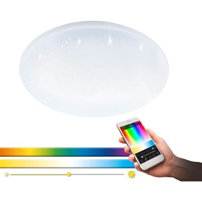 Eglo Connect Totari-C Plafonnier Led 1 Ampoule avec Effet Cristal en ...