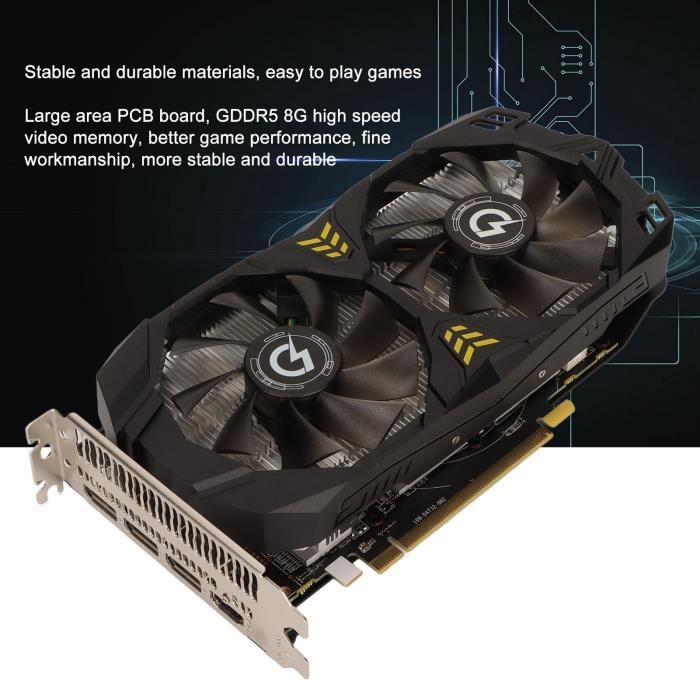 Cartes graphiques de jeu Carte Graphique 8G GDDR5, Carte Graphique GPU ...