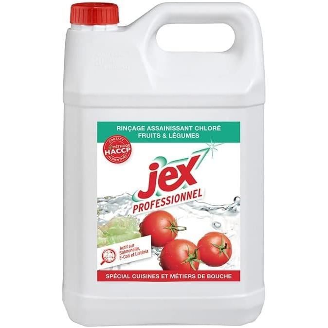 JEX PROFESSIONNEL RINÇAGE ASSAINISSANT CHLORÉ FRUITS & LÉGUMES - 5 ...