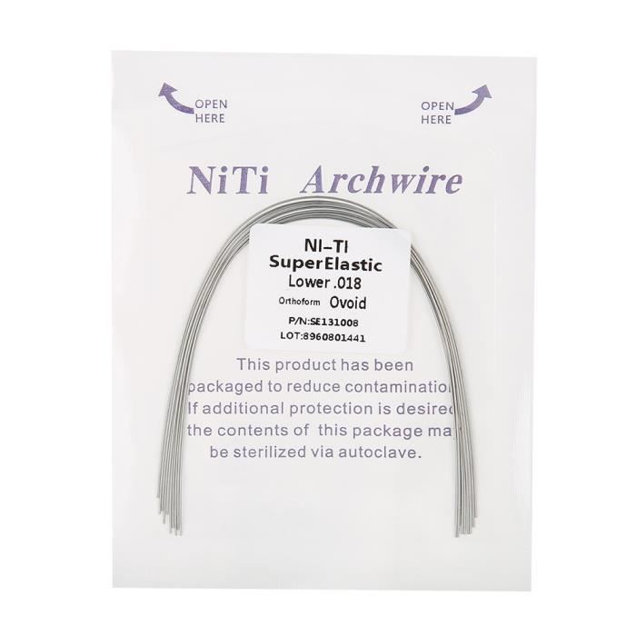 KIMISS Arc Fil 100pcs NiTi Rond Orthodontique Bracket Archwire Super ...