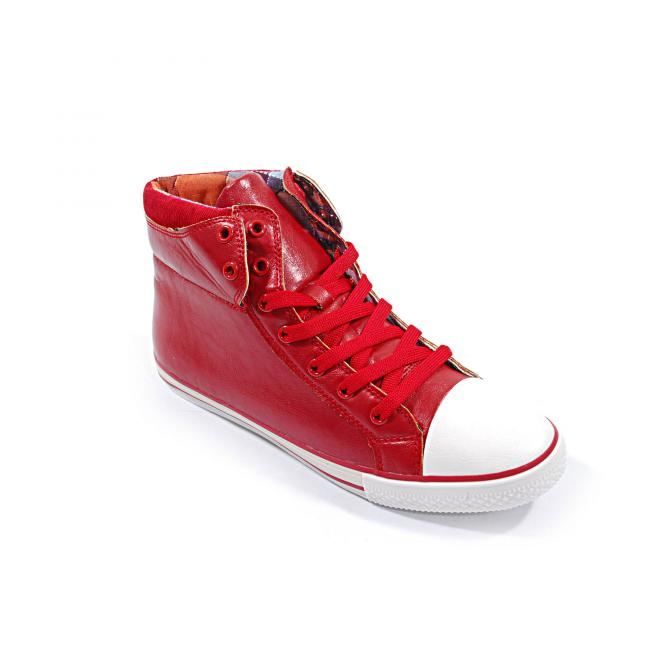 Baskets homme montantes ROUGE Rouge ROUGE - Cdiscount Chaussures