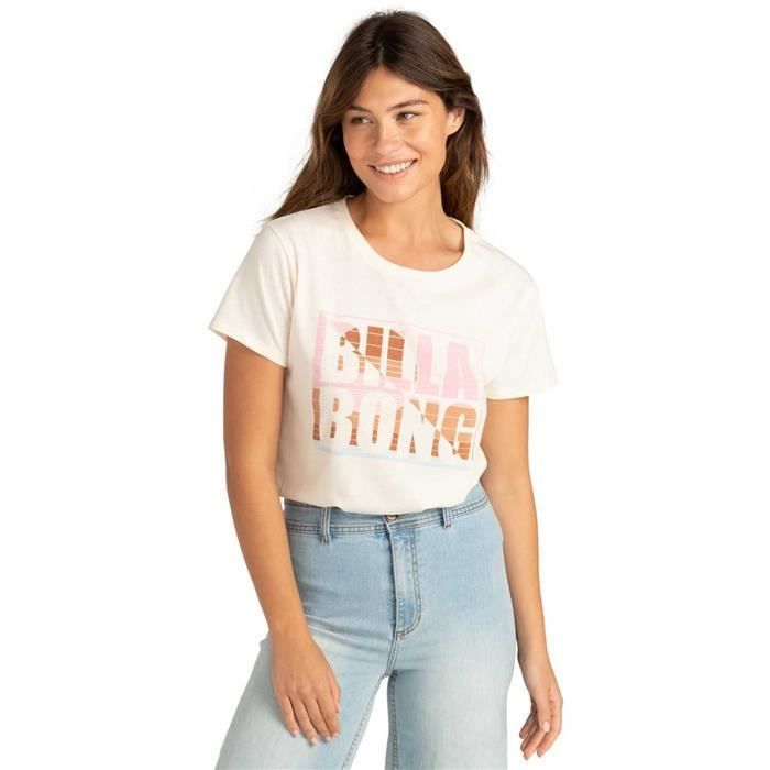 Tee Shirt Femme BILLABONG Sunset Block Salt Crystal L L Blanc Blanc - Cdiscount Sport