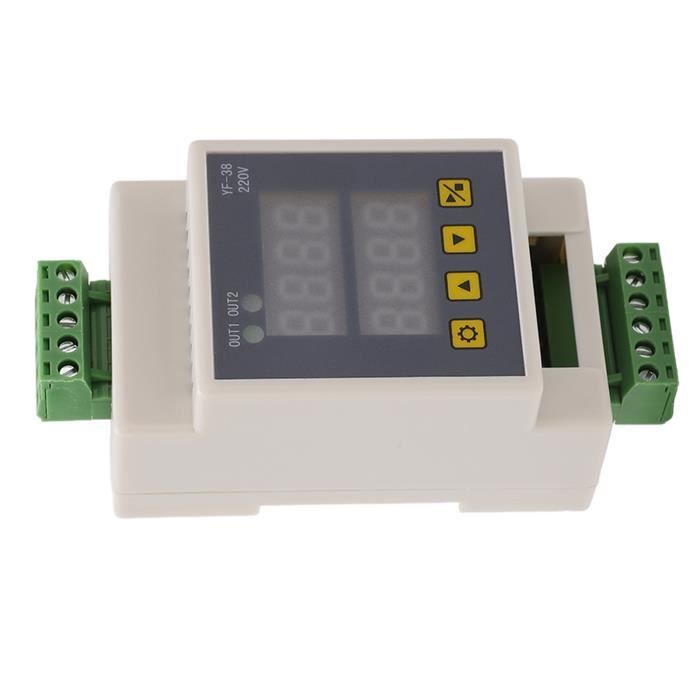 Module De Minuterie Omabeta Écran Lcd 2 Canaux Abs Blanc 0 01s à 999min Cdiscount Maison