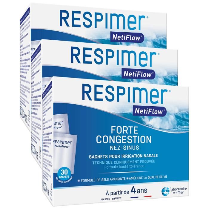 RESPIMER NETIFLOW RECHARGES SACHETS POUR IRRIGATION NASALE - Lot de 3 ...