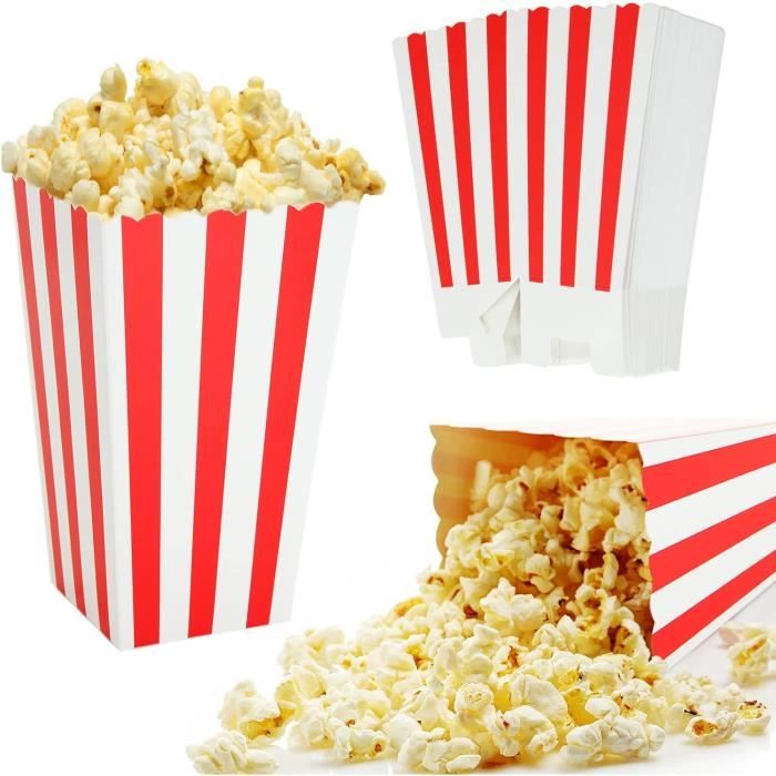 Lot De 100 Boîtes À Popcorn En Papier De 5,1 X 6,8 X 11,4 Cm - Petites ...