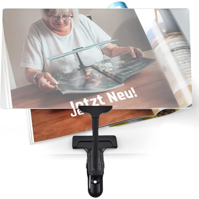 Loupe de table ergonomique A4 SSS - Pleine longueur grossissement 3X ...