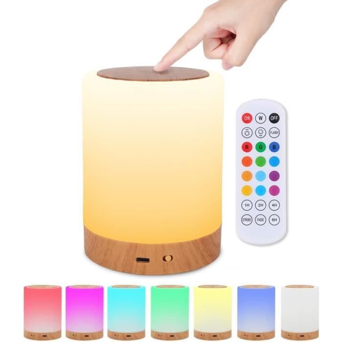Lampe de Chevet Tactile, Fete des Meres,Veilleuse Enfants, Veilleuse LED, Lampe Nuit ...