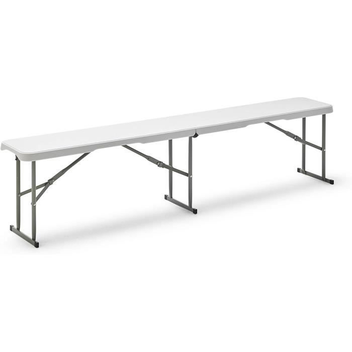KG KITGARDEN - Banc Pliable Multifonctionnel, 180 x 28 x 43 cm, Blanc ...