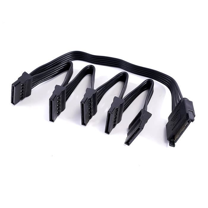 Cable répartiteur pour disque dur SATA 15 broches male SATA vers ...