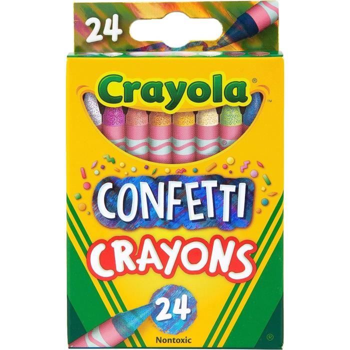 Confetti Crayons, Multi Color Crayons, Kids Coloring Supplies, 24 Count ...