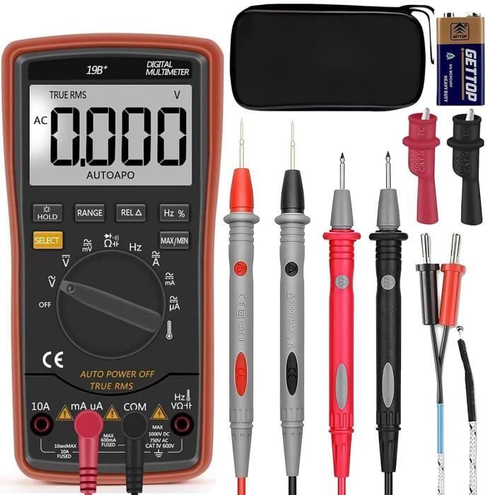 Multimetre Numerique Professionnel, Multimetre Automatique 6000 Comptes ...
